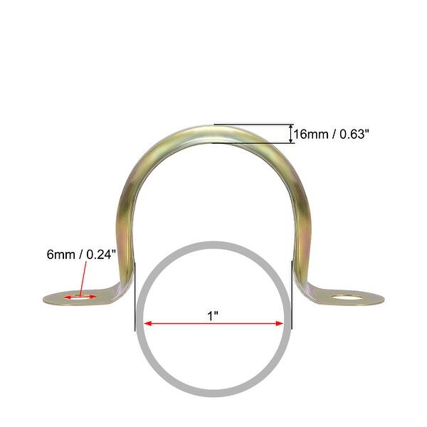 Rigid Pipe Strap, 2 Holes Tube Straps Iron Tension Tube Clip Clamp ...