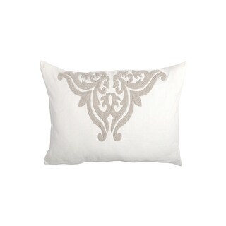 Lenz 26 Inch Cotton Standard Pillow Sham, Hand Stitched Embroidery ...