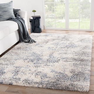 Harmony Abstract Light Gray/ Blue Area Rug - Bed Bath & Beyond - 26481551