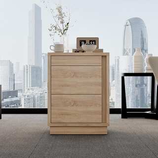 NFC-Locked Wood Grain Filing Cabinet for Office, Hidden Drawer,Side ...