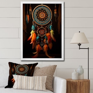 Designart "Native Art Dreamcatchers Embrace II" Native American Art ...