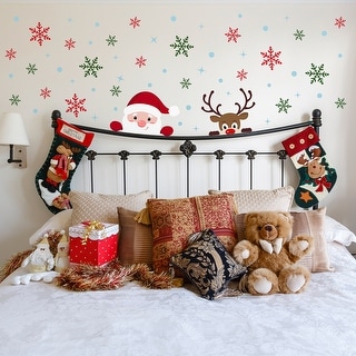 Walplus Snowflakes Rudolph Santa Claus Christmas Wall Sticker Decor ...