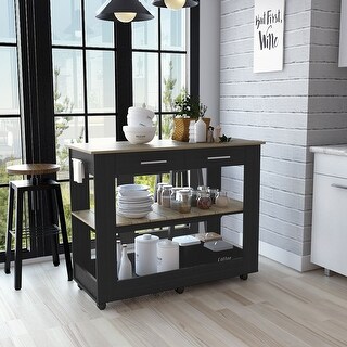 Multi-Functional Kitchen Island with Spacious Storage, Large Drawers ...