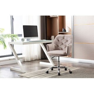 24" Velvet Swivel Shell Chair, Modern Leisure Arm Chair with Casters ...