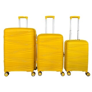 3-piece 360° Spinner Wheels Hardshell Luggage Set, 20" 24" 28 ...
