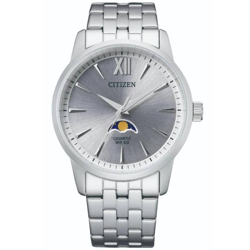 Citizen Men's Moonphase Silver Dial Watch - AK5000-54A - 6 (36 ...