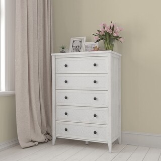 Soft Rustic White 5-Drawer Chest - Bed Bath & Beyond - 35324741