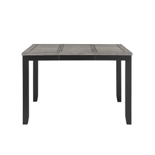 Counter Height Dining Table with Extension Leaf in Grey and Black - Bed ...