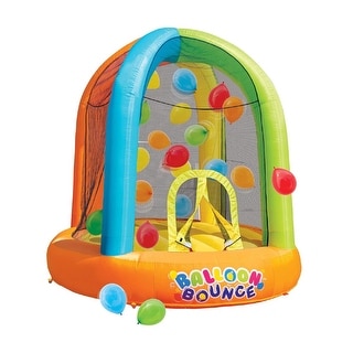 Banzai Inflatable Balloon Bounce House Activity Play Center with 20 ...