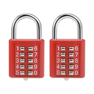 10-Digit Combination Padlock Push Button Locker Cabinet Lock 2Pcs - 10 ...