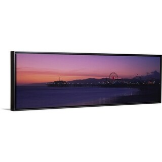 "Santa Monica pier at dusk, Santa Monica, California" Black Float Frame ...