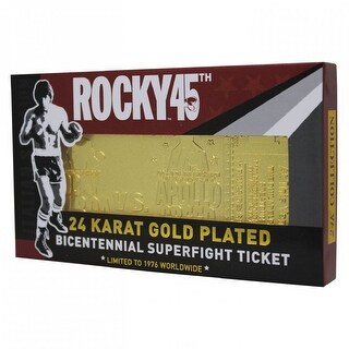 Rocky 45th Anniversary Limited Edition 24K Gold Plated Ticket - Bed ...