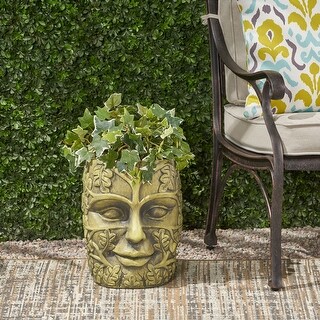Indoor and Outdoor Figure Carved Planter Pot Cast Stone Planters - Bed ...