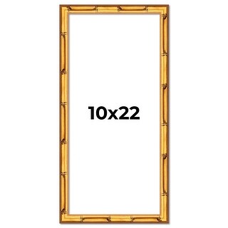 10x22 Frame Gold Bamboo Solid Wood Picture Frame | 1 Inch Moulding ...