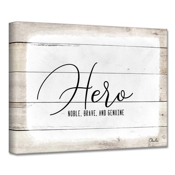 Olivia Rose 'Hero' Canvas Textual Wall Art - Bed Bath & Beyond - 31493261