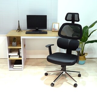 Porch & Den Tygh Grey Ergonomic High-back Multi-position Office Chair ...