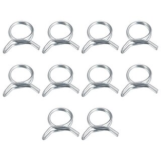 Double Wire Spring Hose Clamp, 50pcs 65Mn Steel 11mm Spring Clips ...