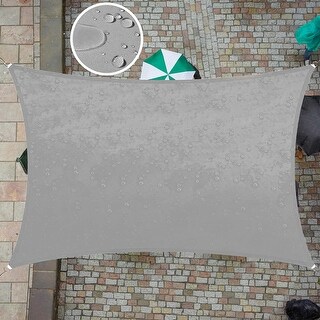 8' x 12' Rectangle Waterproof Sun Shade Sail UPF50 Canopy Awning ...