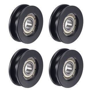 8mm Shaft Hole 30mm Dia POM Coated H Groove Guide Pulley Wheel, 4 Pack ...