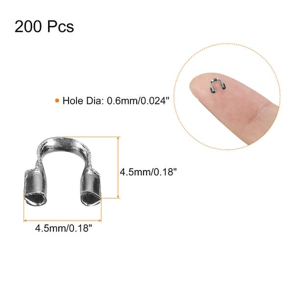200Pcs 0.6mm U Shape Wire Guard Thread Protector Loop for Jewelry ...