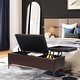 Adeco Lift-Top Storage Ottoman with 1 Trays - Bed Bath & Beyond - 36833081