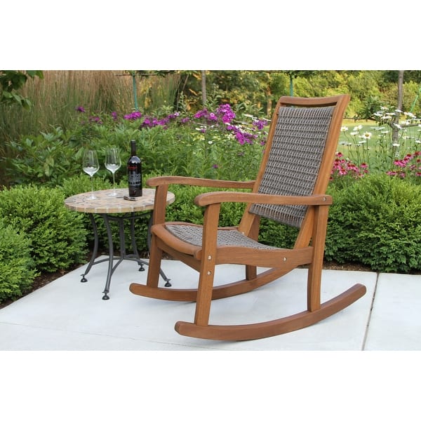 Eilaf 3 pc. Eucalyptus Grey Rocker Set with Mosaic End Table - On Sale ...