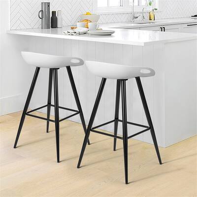 White Bar & Counter Stool(Set of 2) - Overstock - 32740533