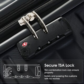 Adjustable Telescoping Handle Rolling Luggage 3 Piece Trunk Sets - Bed ...