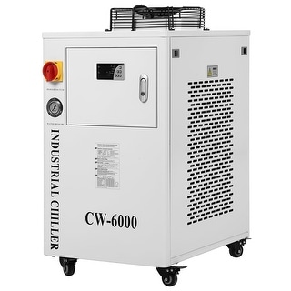 15L Industrial Water Chiller, 0.73hp 8.7gpm CW-6000 Laser Water Chiller ...
