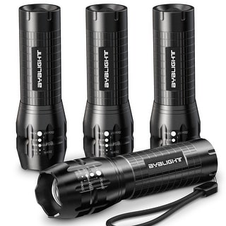Pack of 4 Flashlights, 150 Lumen Ultra Bright LED Flashlight, Zoomable ...