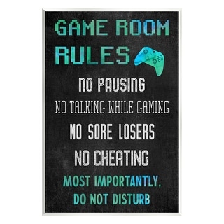 Stupell Vintage Game Room Rules Wall Plaque Art Design by CAD Design ...