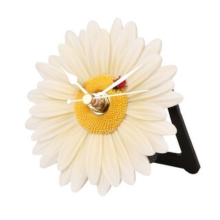 Daisy Flower Clock - Battery Operated Tabletop Timepiece, Floral Sculp ...