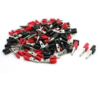 100pcs Car Battery Test Lead Clip Crocodile Alligator Clamps Red Black ...