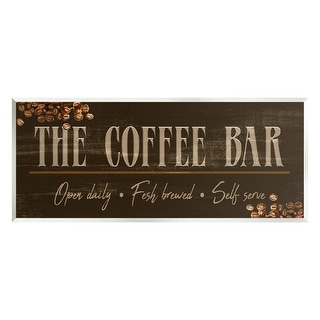 Stupell Rustic Coffee Bar Sign Wall Plaque Art Design by Kim Allen ...