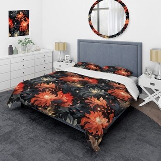 Designart "Ember Twilight Moody Patterns III" Cottage Bed Cover Set ...