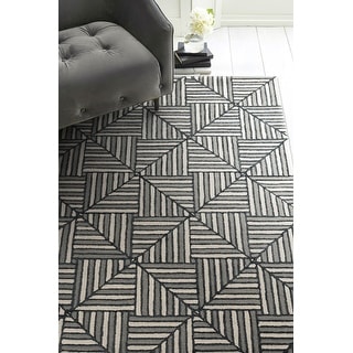 Libby Langdon Upton Diagonal Tile Handtufted Wool Rug - Bed Bath ...