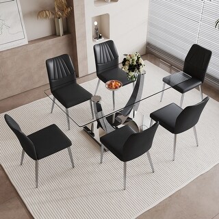 Table and chair set,Contemporary, minimalist rectangular dining table ...