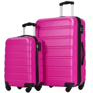Hard Case Expandable Spinner Wheels 2 Piece Luggage Set ABS Lightweight ...