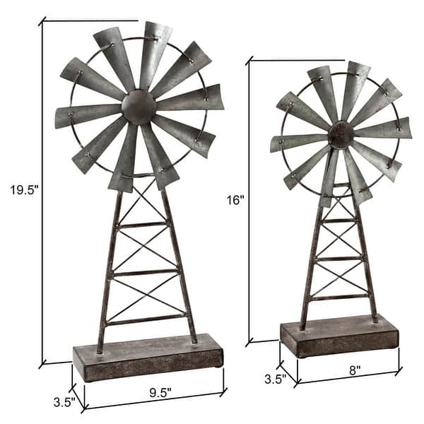 The Gray Barn Jartop Farmhouse Windmill Table Top Decor (Set of 2 ...
