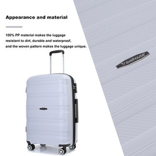 Silver Hardshell 3pcs Luggage Sets Trunk Set with TSA Lock - Bed Bath ...