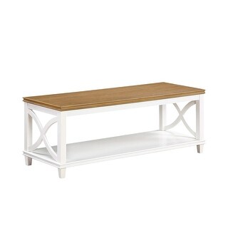Florence Coffee Table, Driftwood/White - Bed Bath & Beyond - 37515754