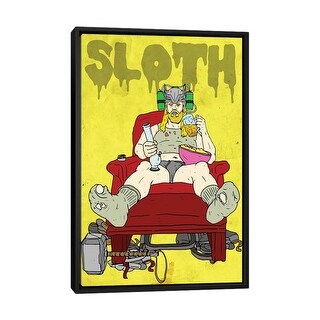 iCanvas "Sloth" by Nick Cocozza Framed Canvas Print - Bed Bath & Beyond ...