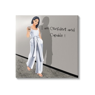 Stupell Confident & Capable Female Canvas Wall Art Design by Saba Rauf ...