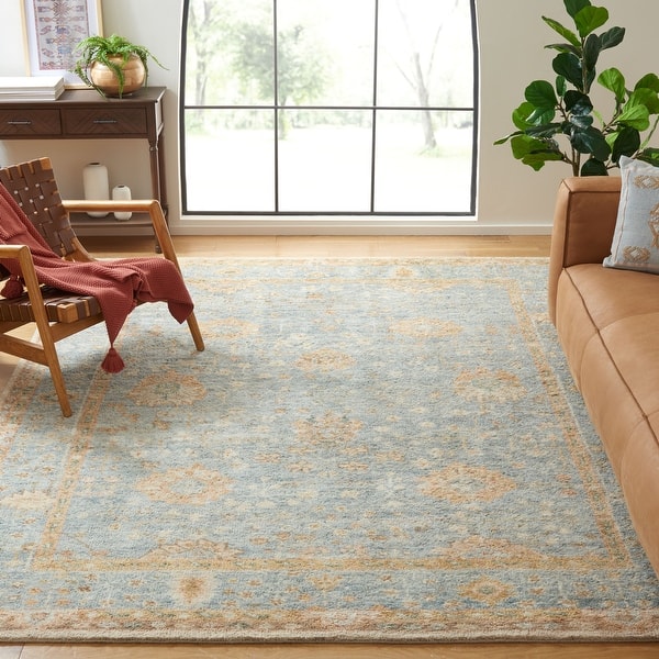 SAFAVIEH Couture Hand-Knotted Samarkand Hannelene Traditional Wool Rug ...