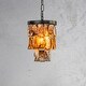 CraftHome Unique Natural Capiz Shell Chandelier Coastal Patterns ...