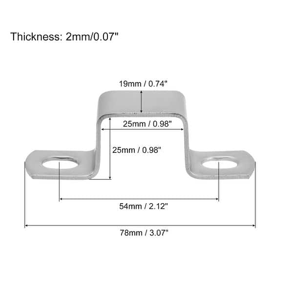 U Shaped Connector Bracket, 304 Stainless Steel, 1Pcs - On Sale - Bed ...
