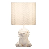Pack of 2 White and Ivory Resin Lion Accent Decorative Table Lamp 13 ...