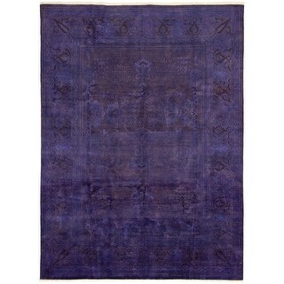ECARPETGALLERY Hand-knotted Color Transition Indigo Wool Rug - 8'10 x ...