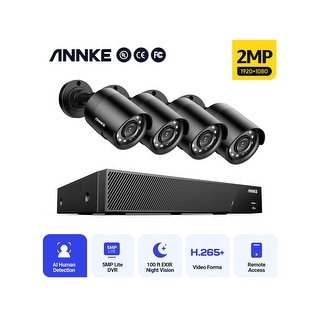 ANNKE 8CH 1080P Outdoor CCTV Video Home Security 4PCS Bullet Camera ...