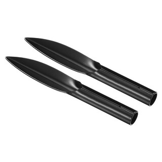 2Pcs 9" Garden Trowel Leaf-Shaped Shovel Pointed Gardening Tools Black ...